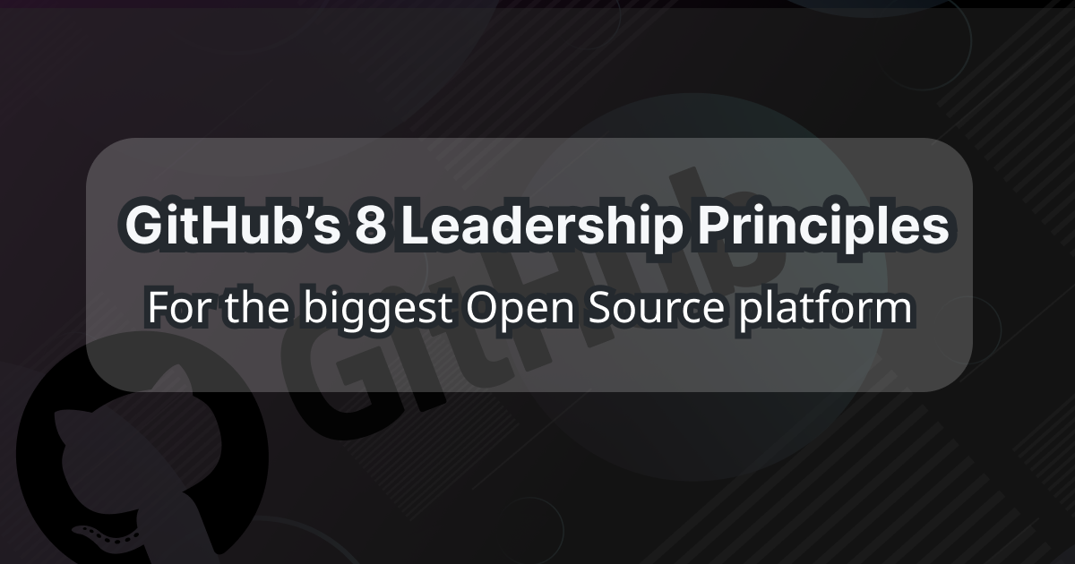 The Career Ladder and Leadership Principles at GitHub