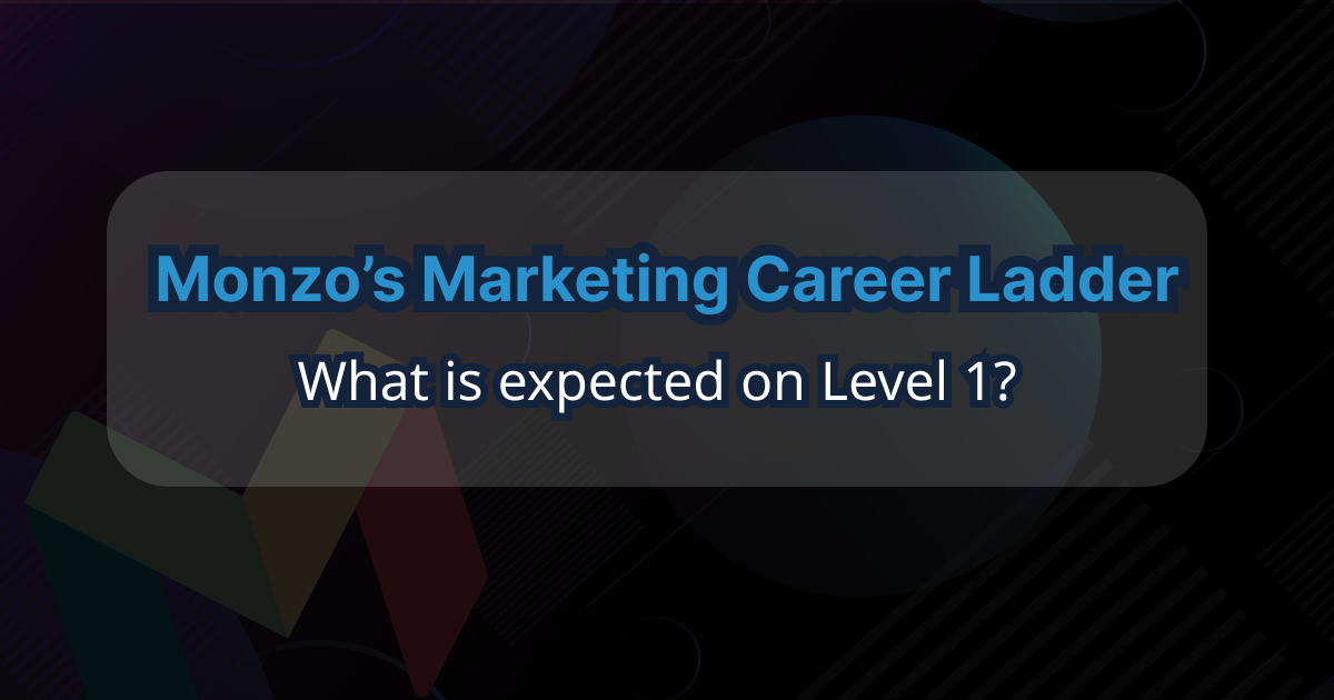 Monzo's Marketing Career Ladder 2020